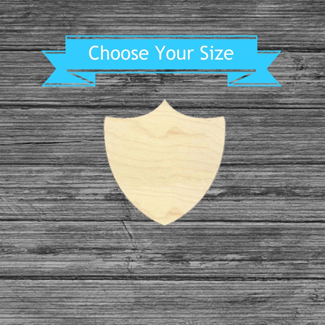 Shield Wood Cutout - Laser Cut Fantasy Shape - Multiple Sizes Wood ...