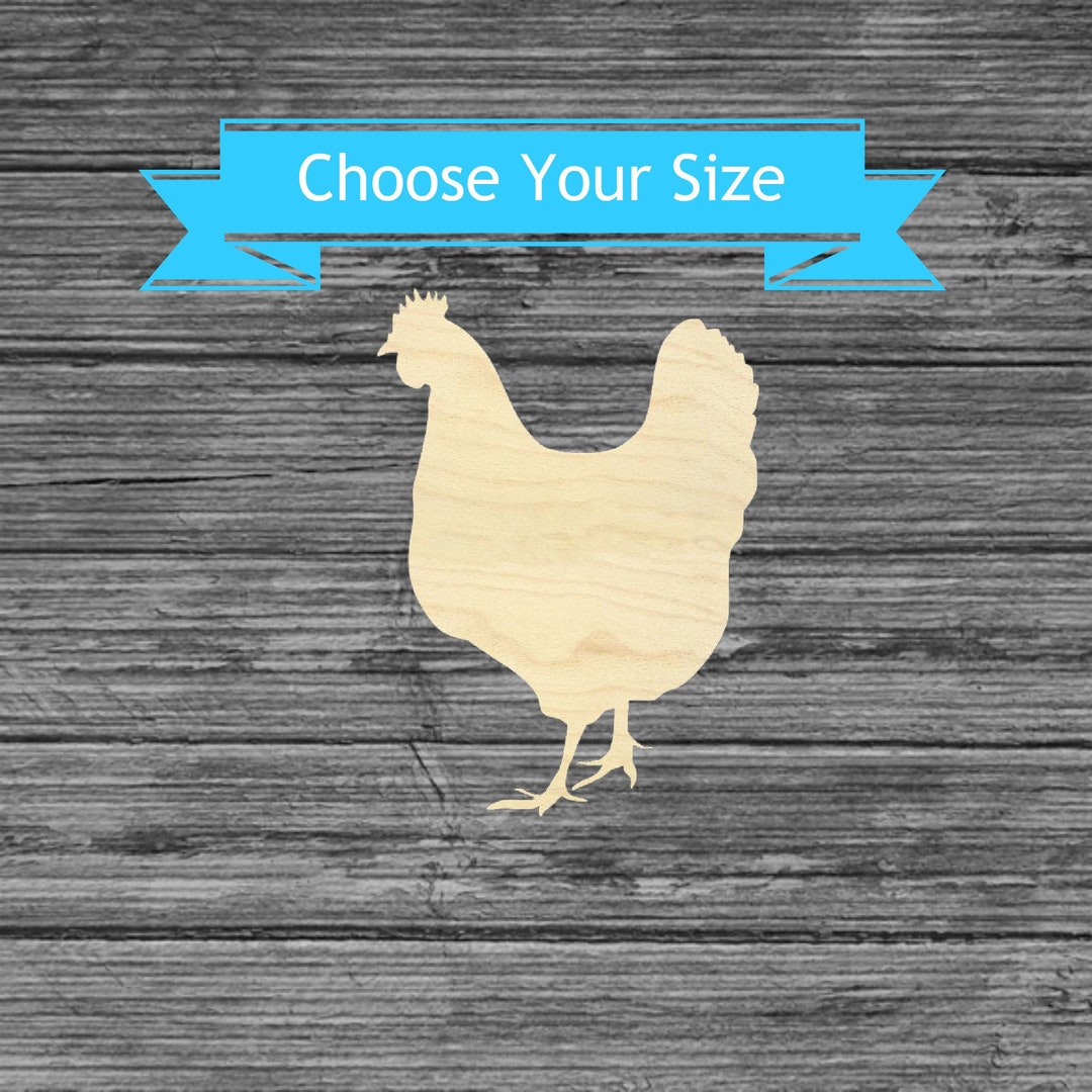 Chicken Wood Cutout Laser Cut Farm Shape Multiple Sizes - Etsy
