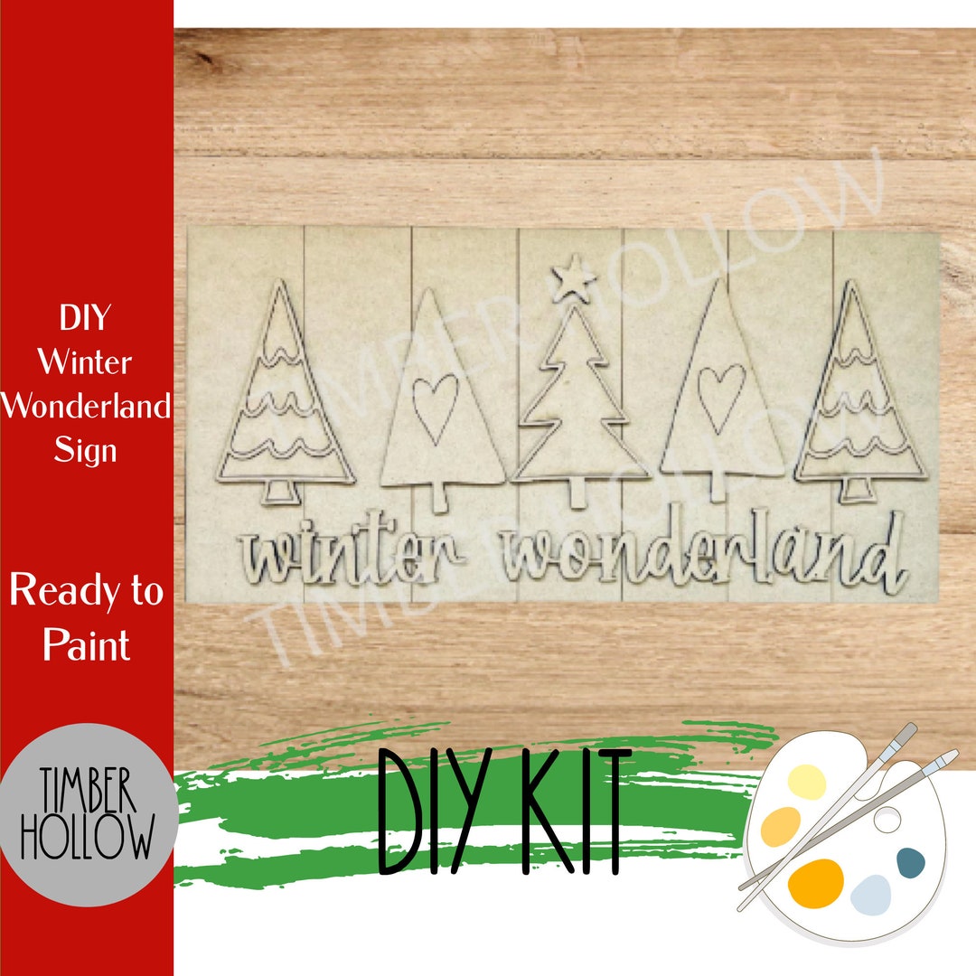 DIY Winter Wonderland Sign Winter Holiday Decoration Craft Supply Kit ...