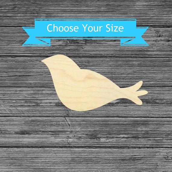 Bird Wood Cutout Laser Cut Bird Shape Multiple Sizes Wood | Etsy