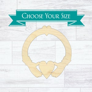Irish Claddagh Wood Cutout - Laser Cut Irish Blessing St. Patrick's Day ...
