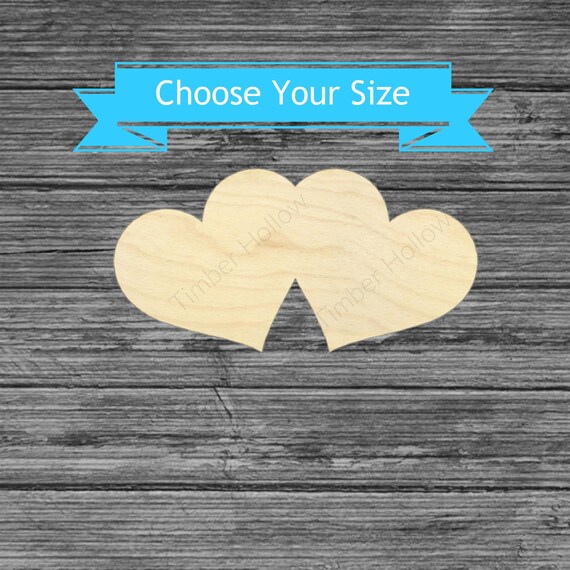 Double Heart Wood Cutout Laser Cut Wedding Shape Multiple - Etsy