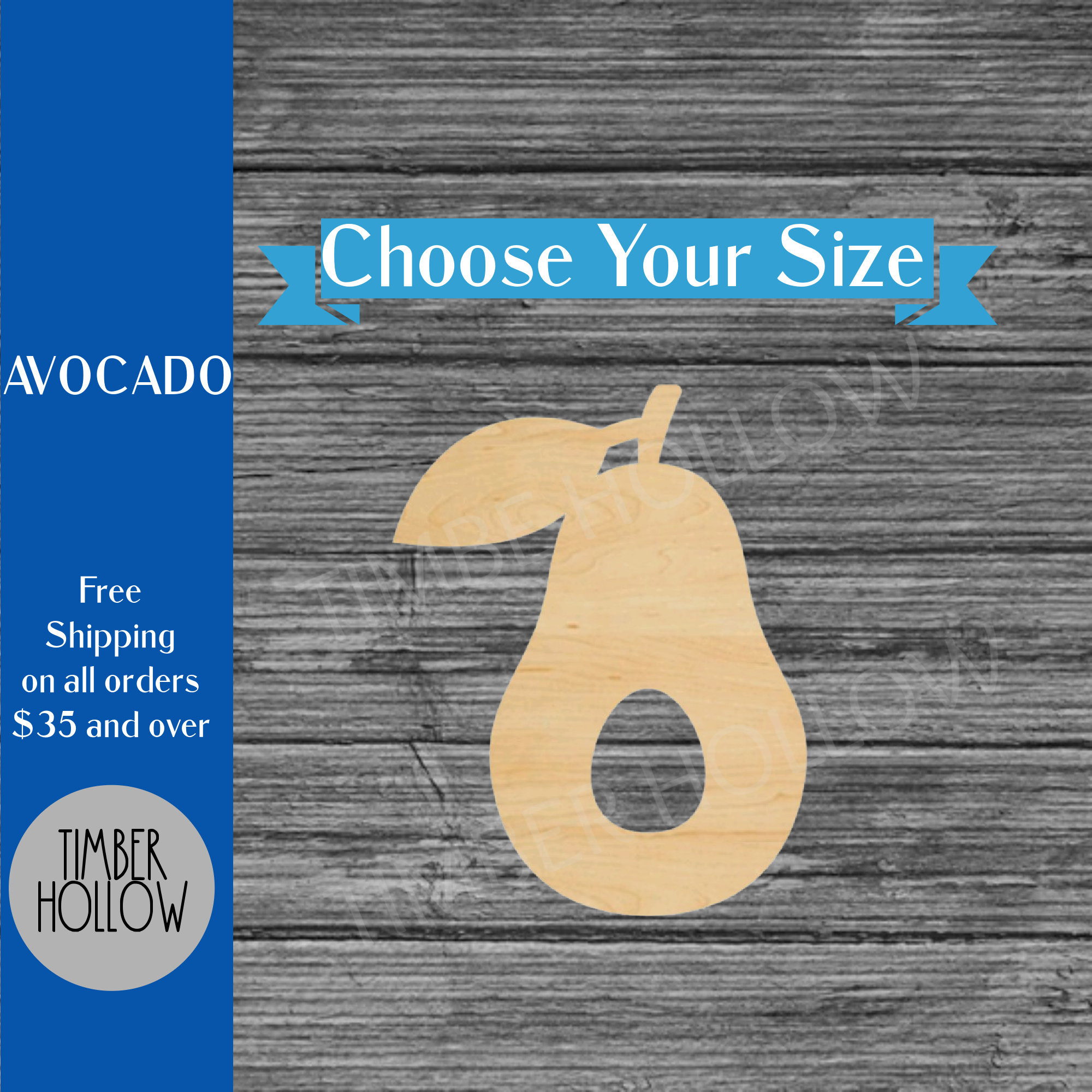 Avocado Wood Cutout Laser Cut Food Shape Multiple Sizes - Etsy