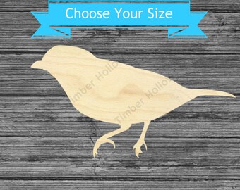 Bird Wood Cutout Laser Cut Bird Shape Multiple Sizes Wood - Etsy