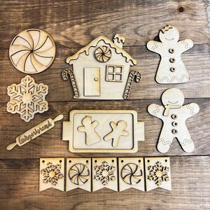 Christmas Gingerbread Tiered Tray SVG - Christmas File - Gingerbread ...