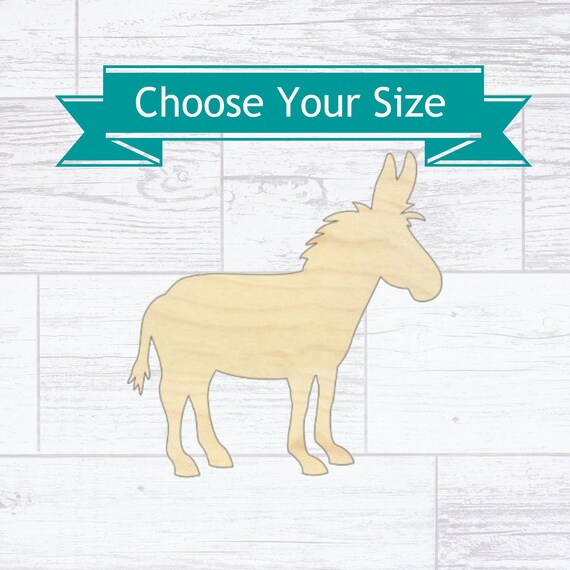 Donkey Wood Cutout Laser Cut Nativity Shape Multiple Sizes | Etsy