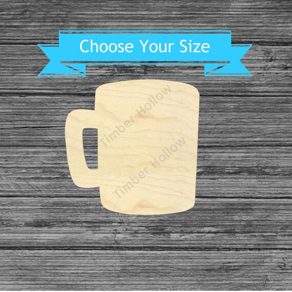 Coffee Cup Wood Cutout Laser Cut Beverage Cup Multiple - Etsy