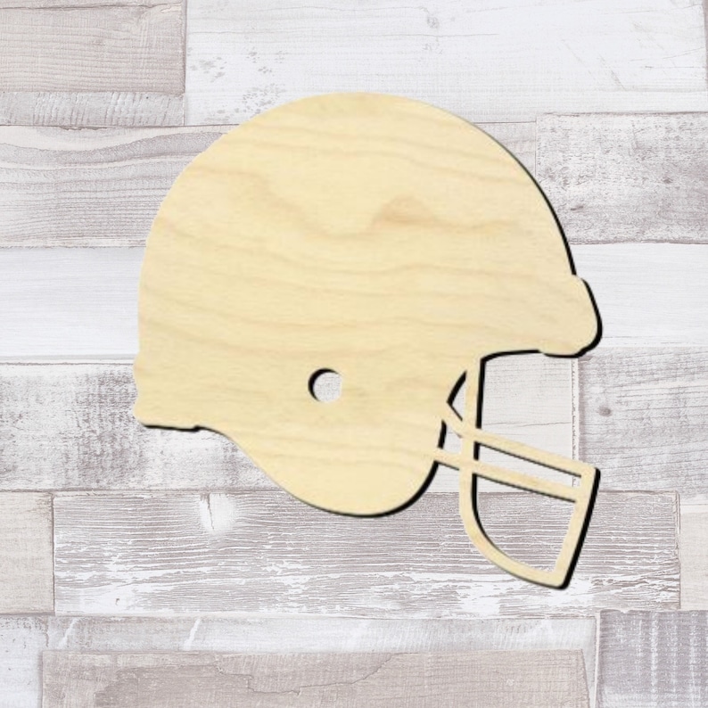Football Helmet Wood Cutout Laser Cut Sport Shape Multiple - Etsy