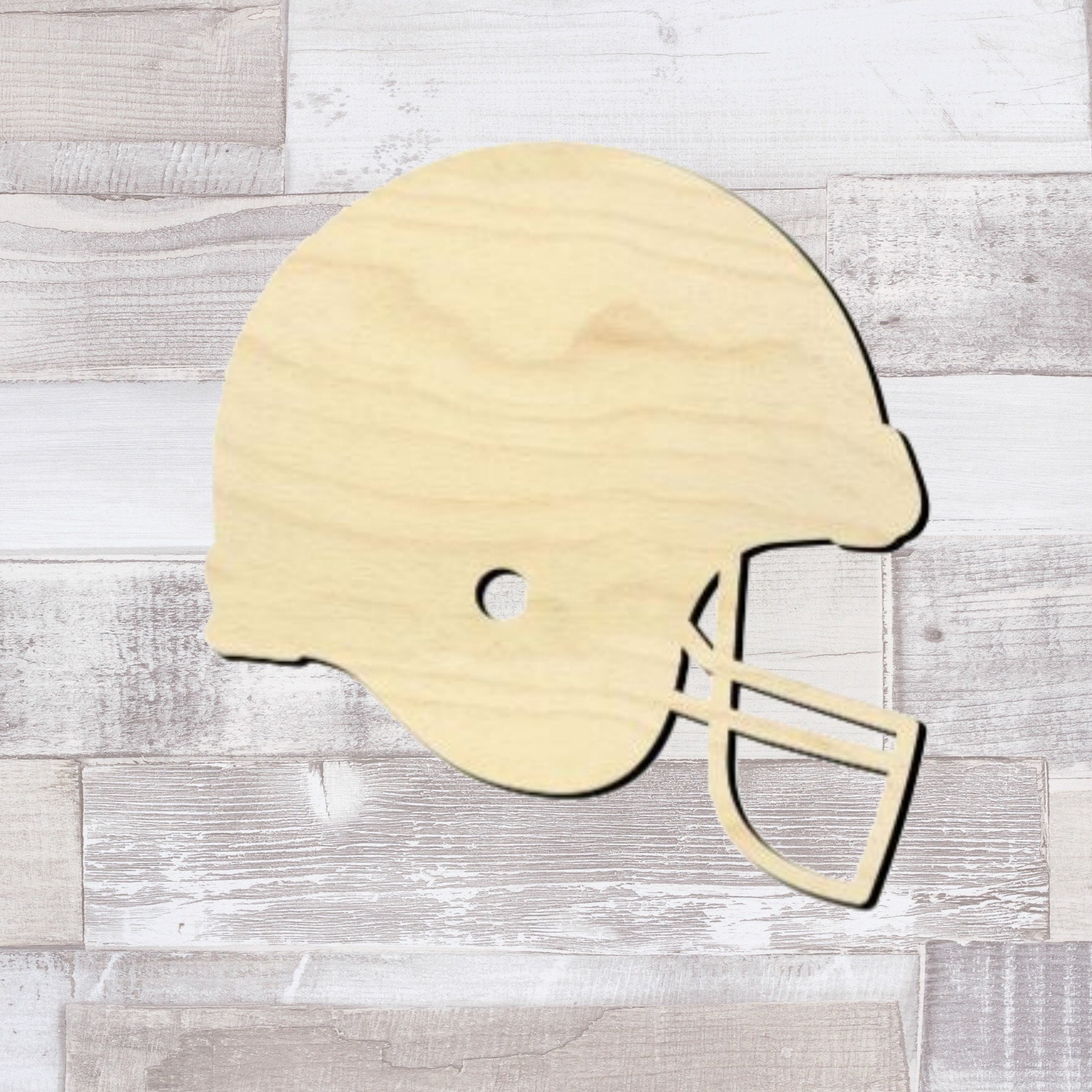 Football Helmet Wood Cutout Laser Cut Sport Shape Multiple | Etsy