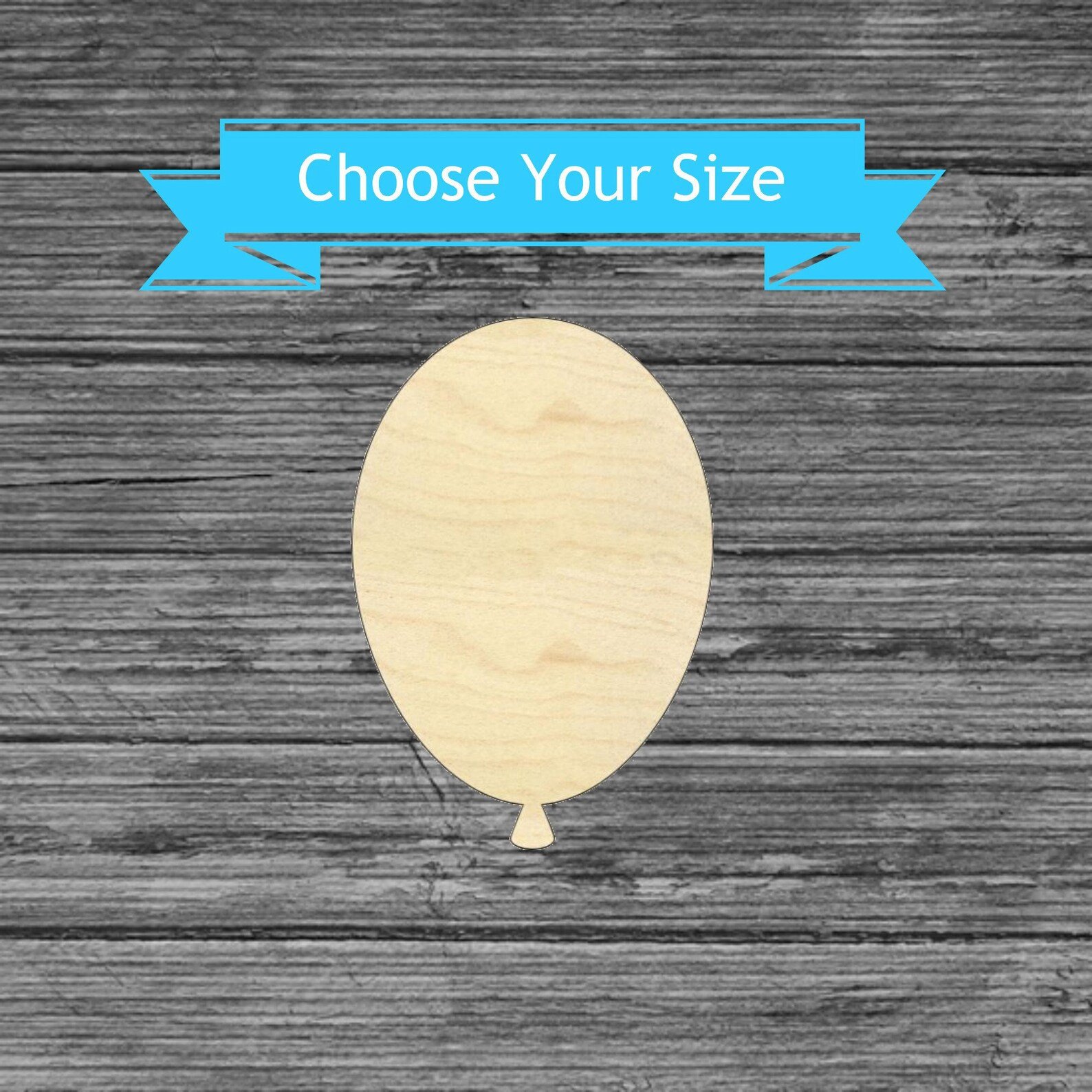 Party Balloon Wood Cutout - Laser Cut Shape - Multiple Sizes Wood ...