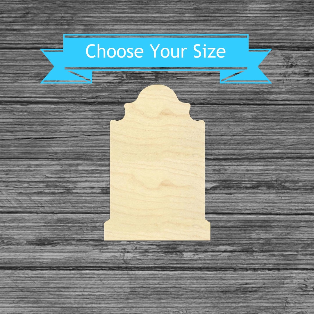 Tombstone Unfinished Wood Cutout - Laser Cut Halloween Decor - Multiple ...