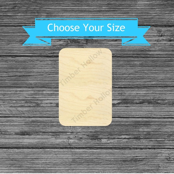 Playing Card Wood Cutout Laser Cut Rounded Rectangle Shape | Etsy