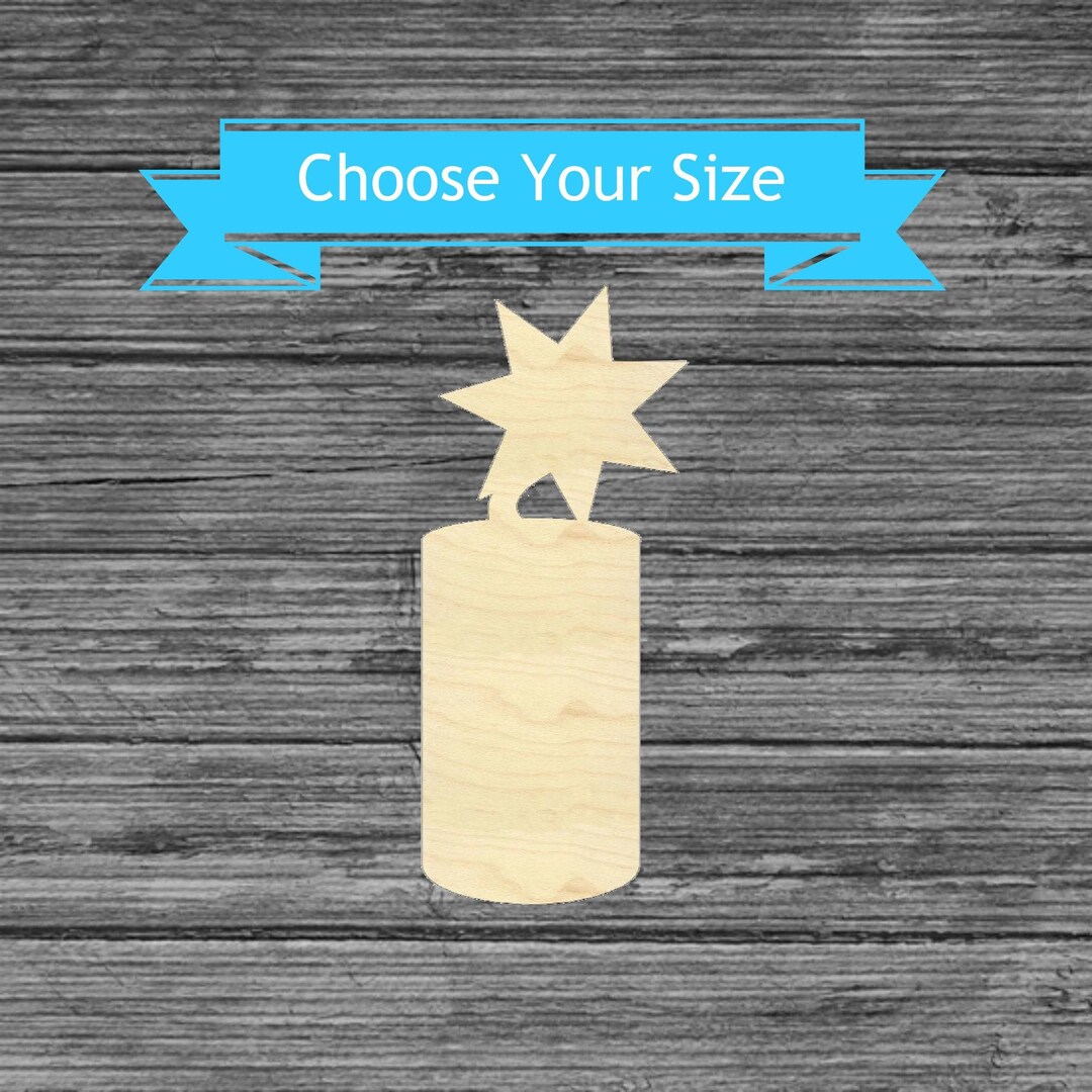 Firecracker Wood Cutout - Laser Cut 4th of July Shape - Multiple Sizes ...