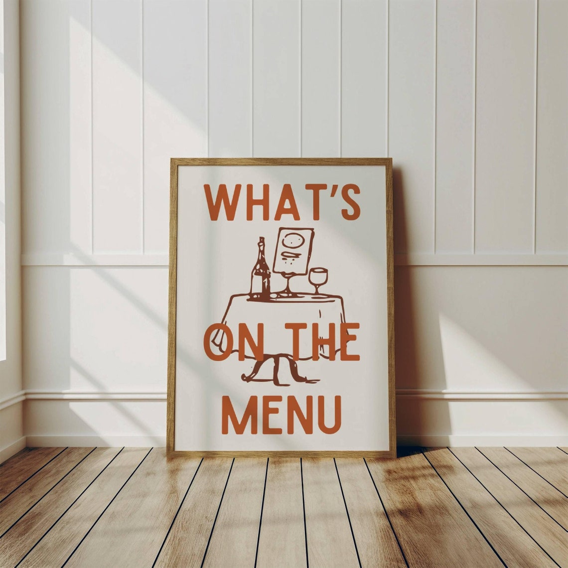 Fall Themed What's on the Menu Aesthetic Kitchen Art Print, Table ...