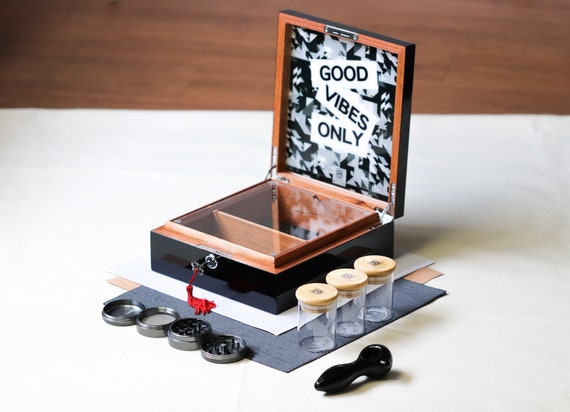 High End Custom Stash Box in High Gloss Finish black or | Etsy