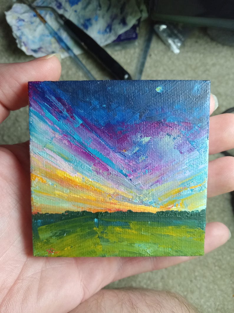 Sunset Oil Painting - Etsy
