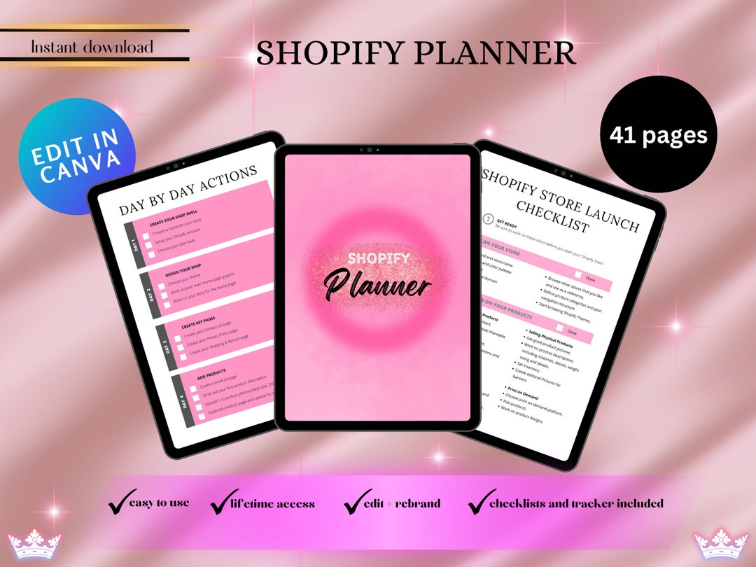 Printable Shopify Planner || Website Planner || Add Your Own Brand ...