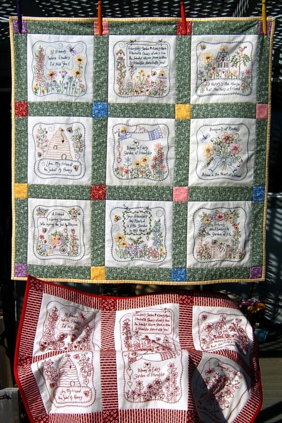 Friendship's Garden Quilt Machine Embroidery Pattern - Etsy