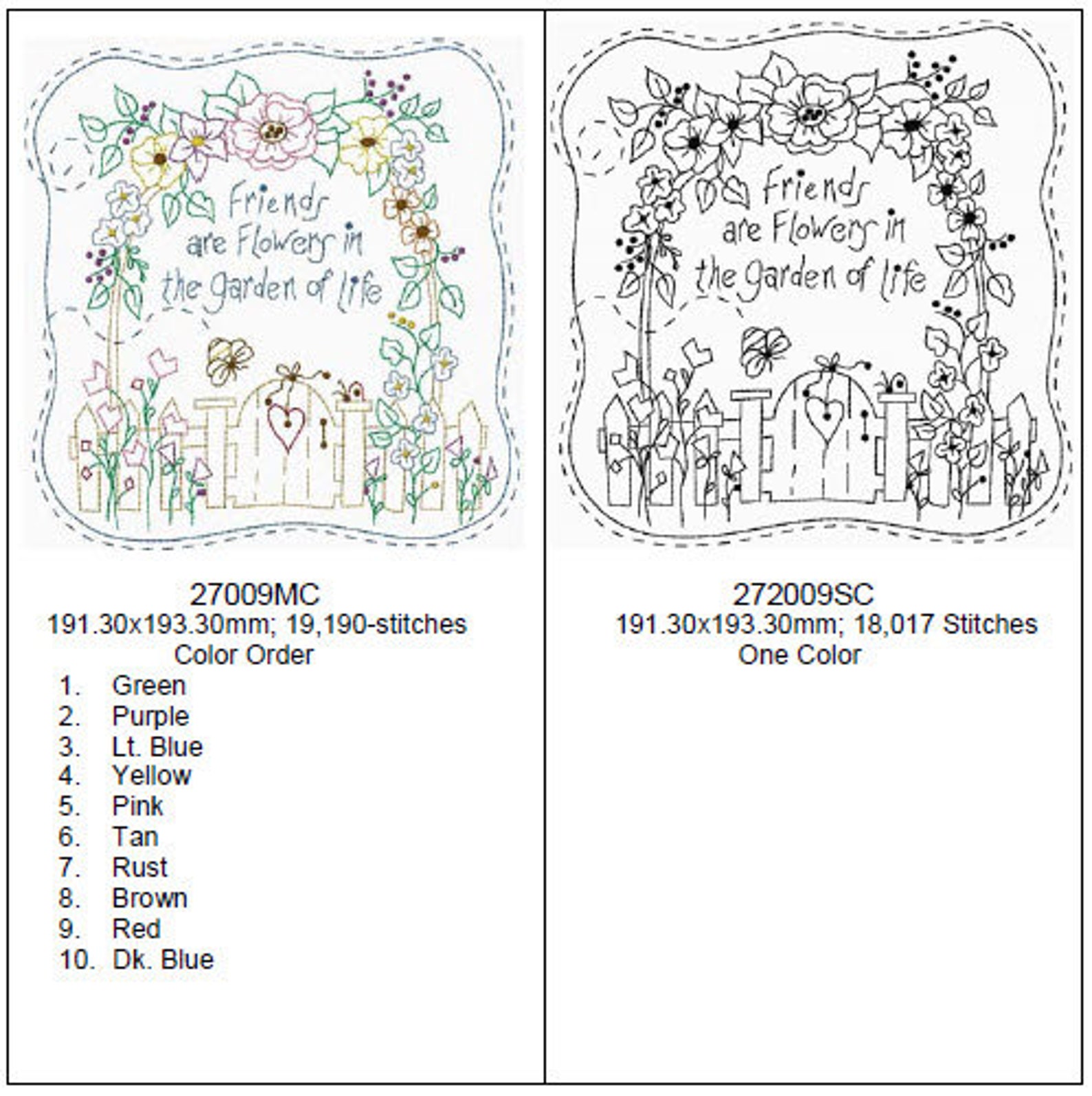 Friendship's Garden Quilt - Machine Embroidery Pattern Download - Etsy