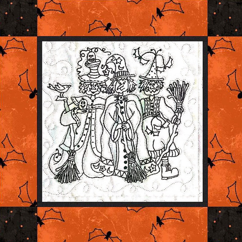 A Coven of Witches Quilt - Machine Embroidery Pattern - Download - Etsy