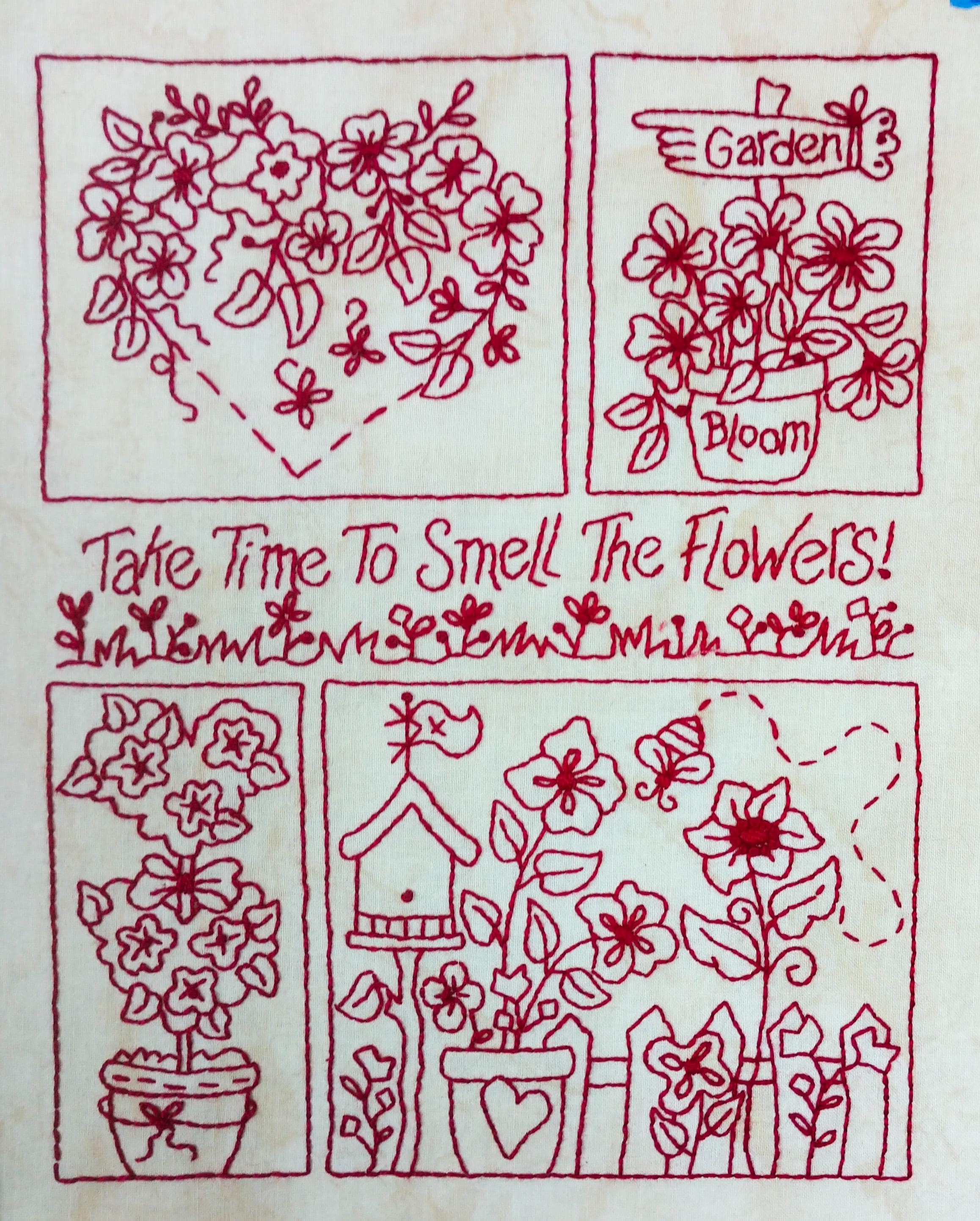 Take Time to Smell the Flowers - Machine Embroidery Pattern - Download ...
