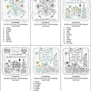 Friendship's Garden Quilt - Machine Embroidery Pattern Download - Etsy