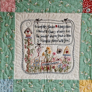 Friendship's Garden Quilt - Machine Embroidery Pattern Download - Etsy