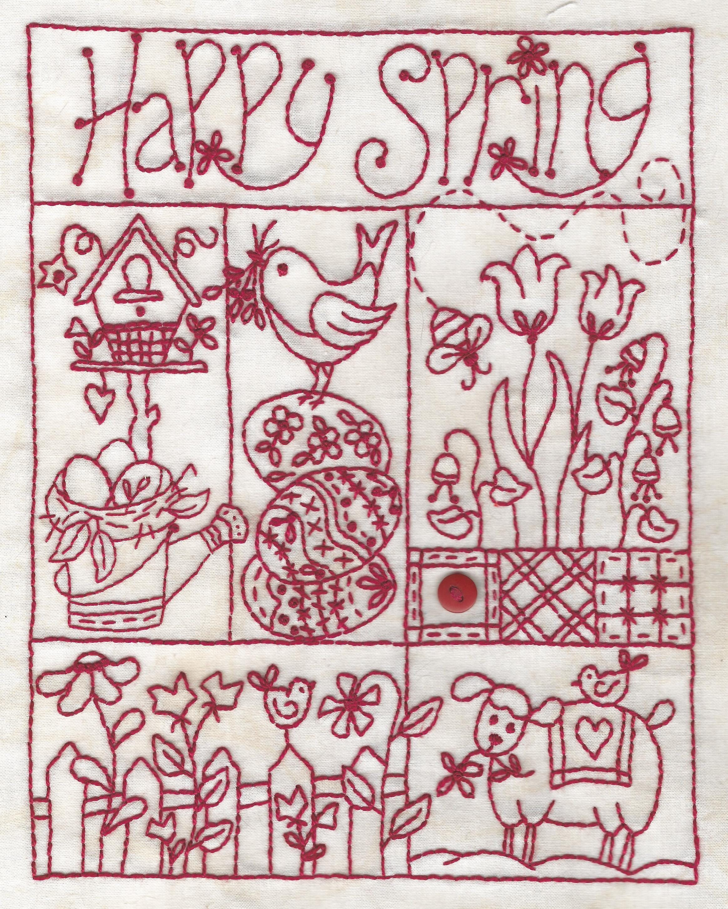 Happy Spring - Hand Embroidery Pattern - Download - Etsy