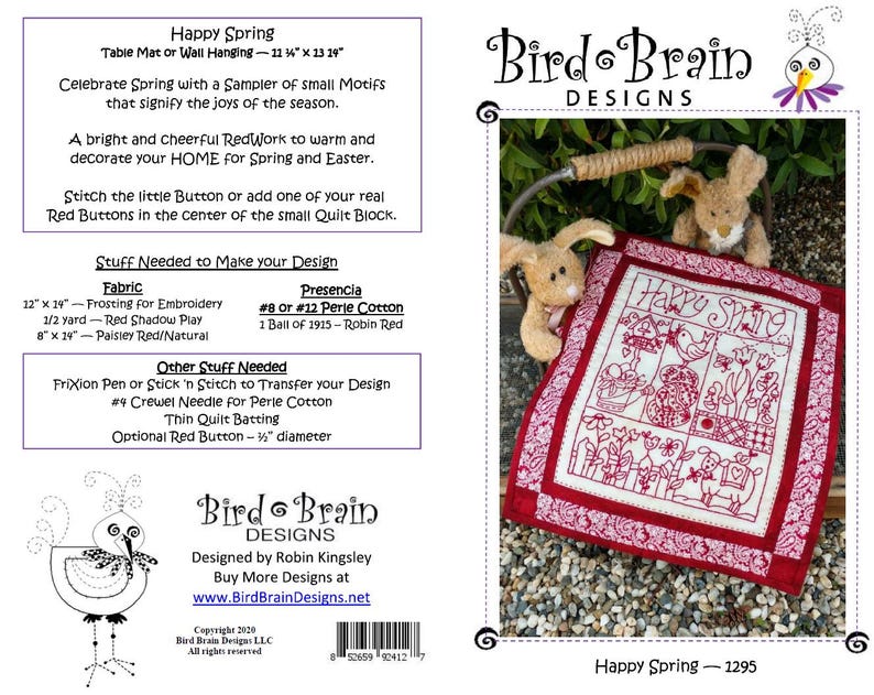 Happy Spring - Hand Embroidery Pattern - Download - Etsy