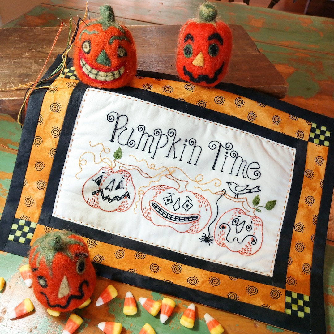 Pumpkin Time - Hand Embroidery Pattern - Etsy