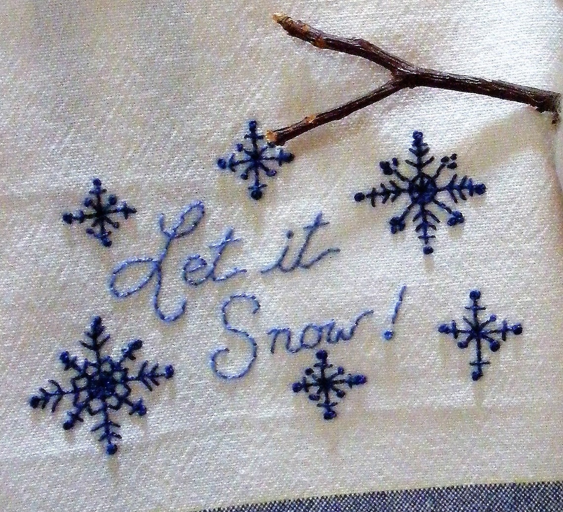 Let It Snow! - Hand Embroidery Pattern - Etsy