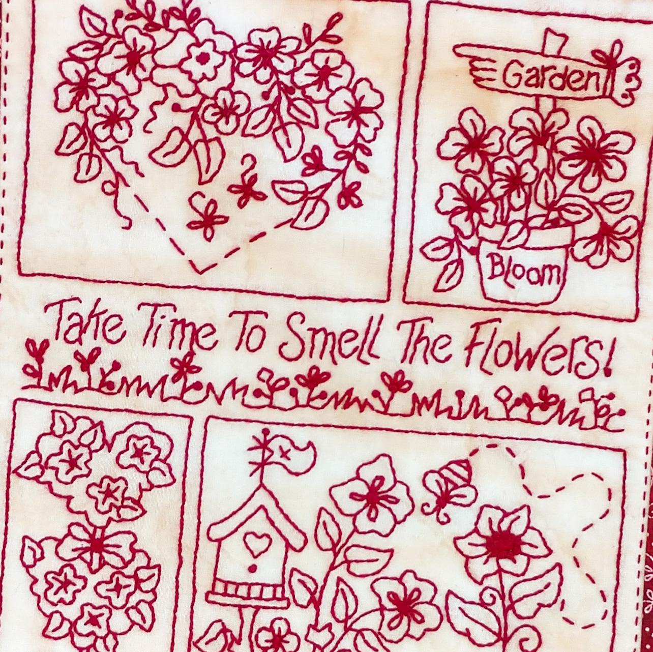 Take Time to Smell the Flowers - Machine Embroidery Pattern - Download ...