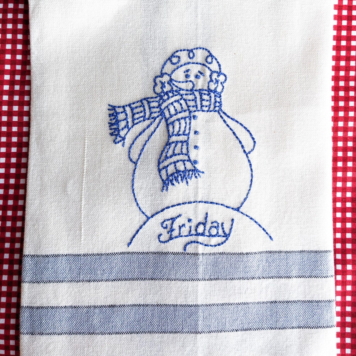 Days of the Week Snowmen - Hand Embroidery Pattern - Download - Etsy