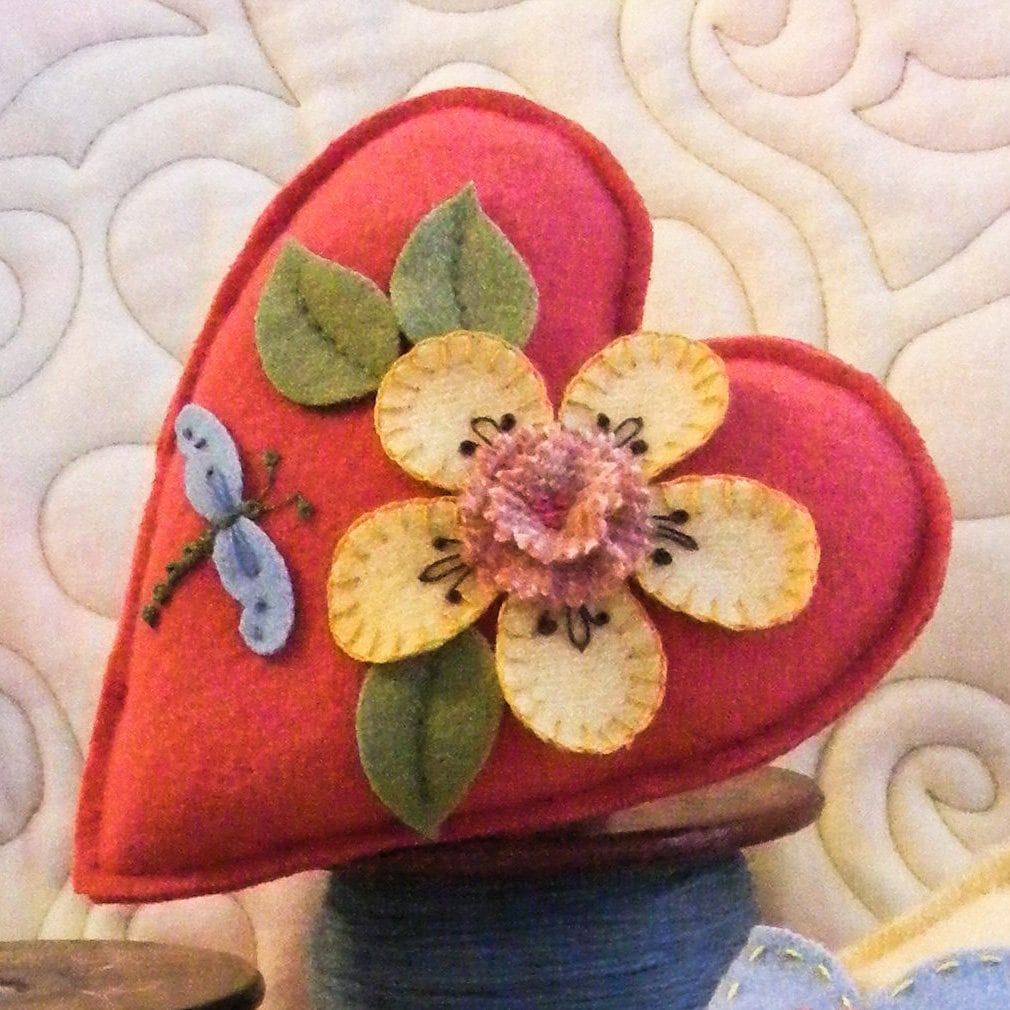 BIG Flower Pin Cushions - Wool Applique Pattern - Etsy