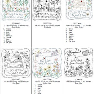 Friendship's Garden Quilt - Machine Embroidery Pattern Download - Etsy