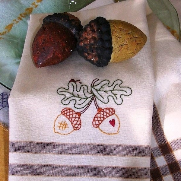 Acorn Embroidery - Etsy