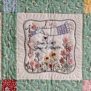 Friendship's Garden Quilt - Machine Embroidery Pattern Download - Etsy