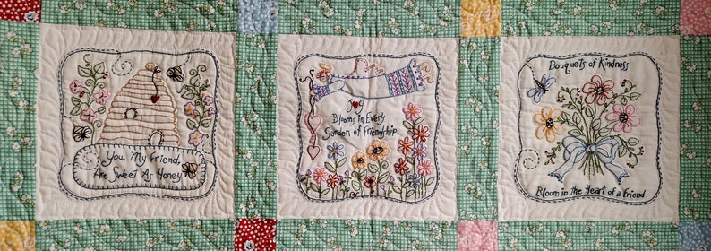Friendship's Garden Quilt - Hand Embroidery Pattern - Download - Etsy