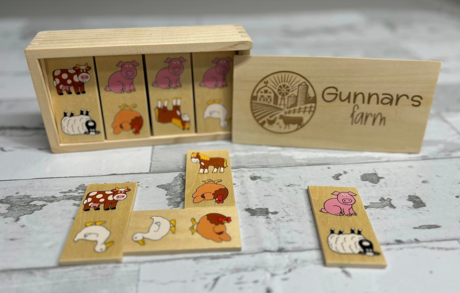 Farm Animal Dominos, Kids Game, Dominos, Zoo Animals - Etsy