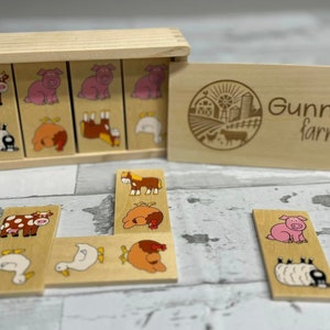 Farm Animal Dominos, Kids Game, Dominos, Zoo Animals - Etsy