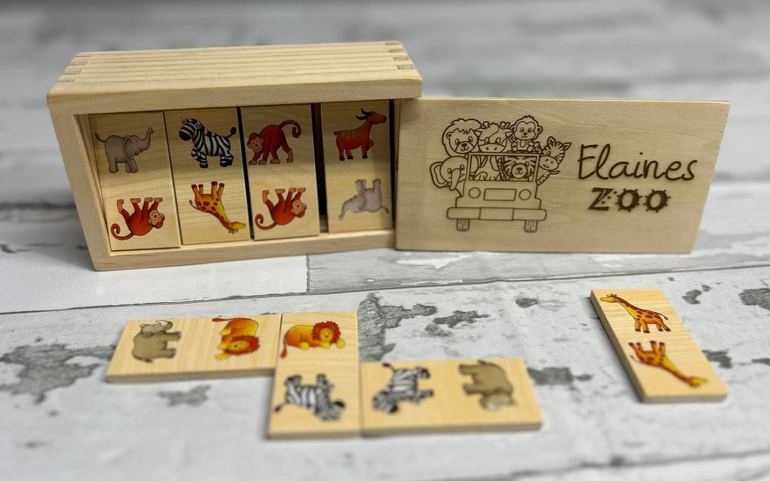 Zoo Animals Dominos, Kids Game, Dominos, Zoo Animals - Etsy