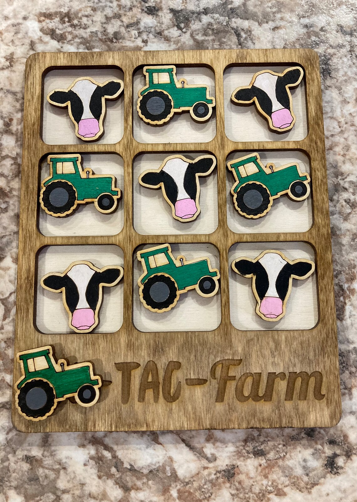 Tic Tac Farm, Tic Tac Toe Board, Childrens Game - Etsy