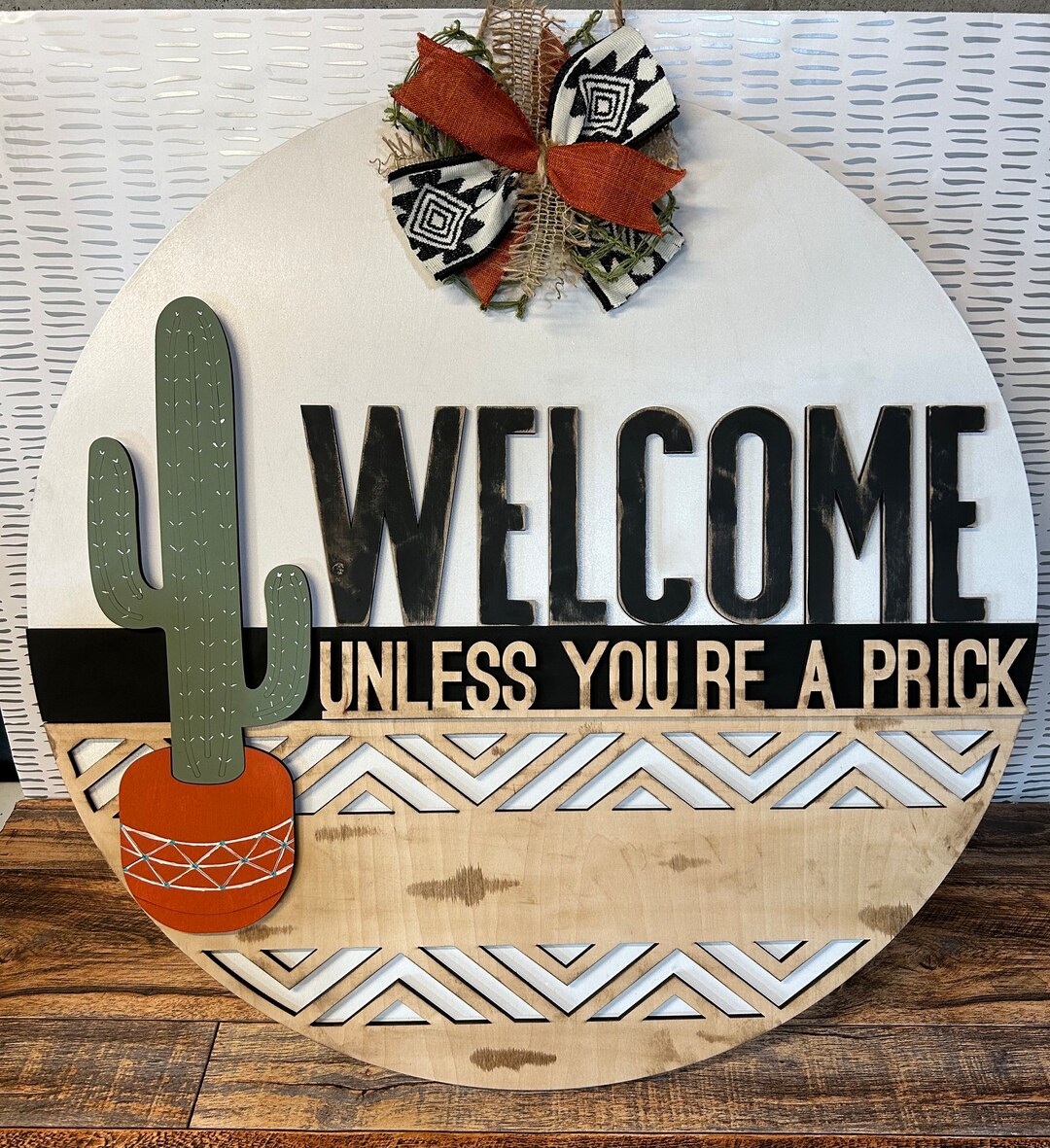 Aztec Western Theme Door Hanger, Home Door Hanger, Rustic Decor ...