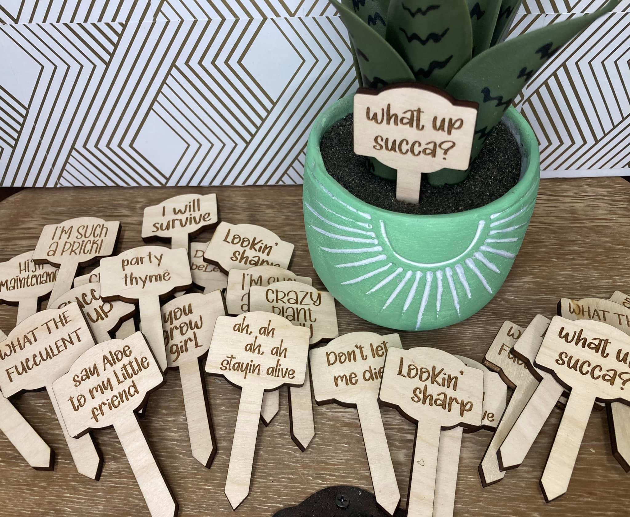 Plant Stakes, Funny Plant Stakes, Indoor Plants - Etsy