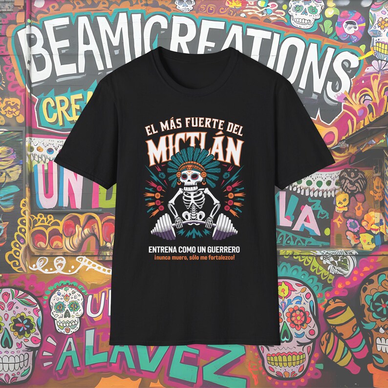 El Más Fuerte Del Mictlán Warrior T-shirt Aztec-inspired Strength Training Tee Gym Apparel for ...