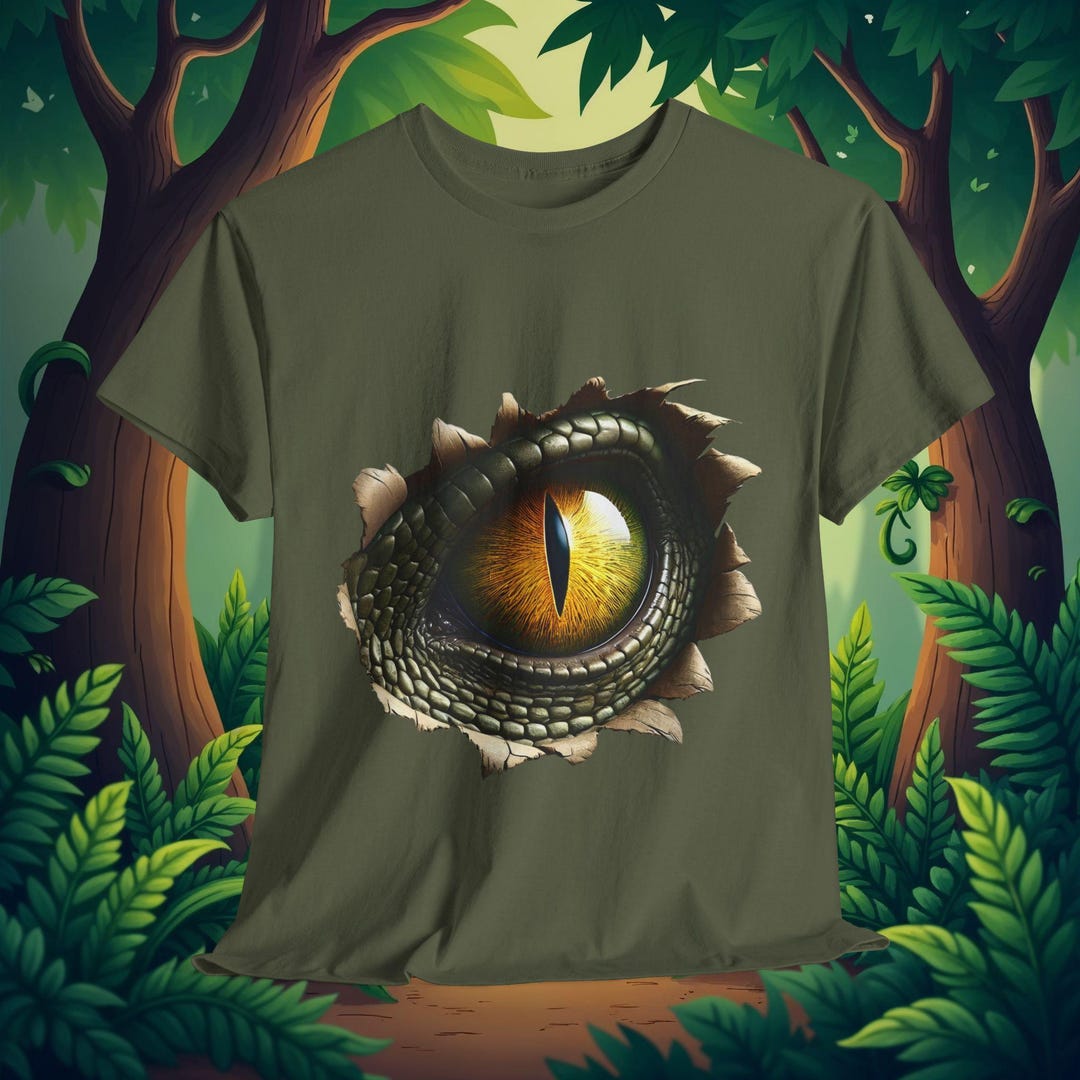 T-rex Eye Shirt Fierce Dinosaur Graphic Tee Jurassic-inspired Design ...