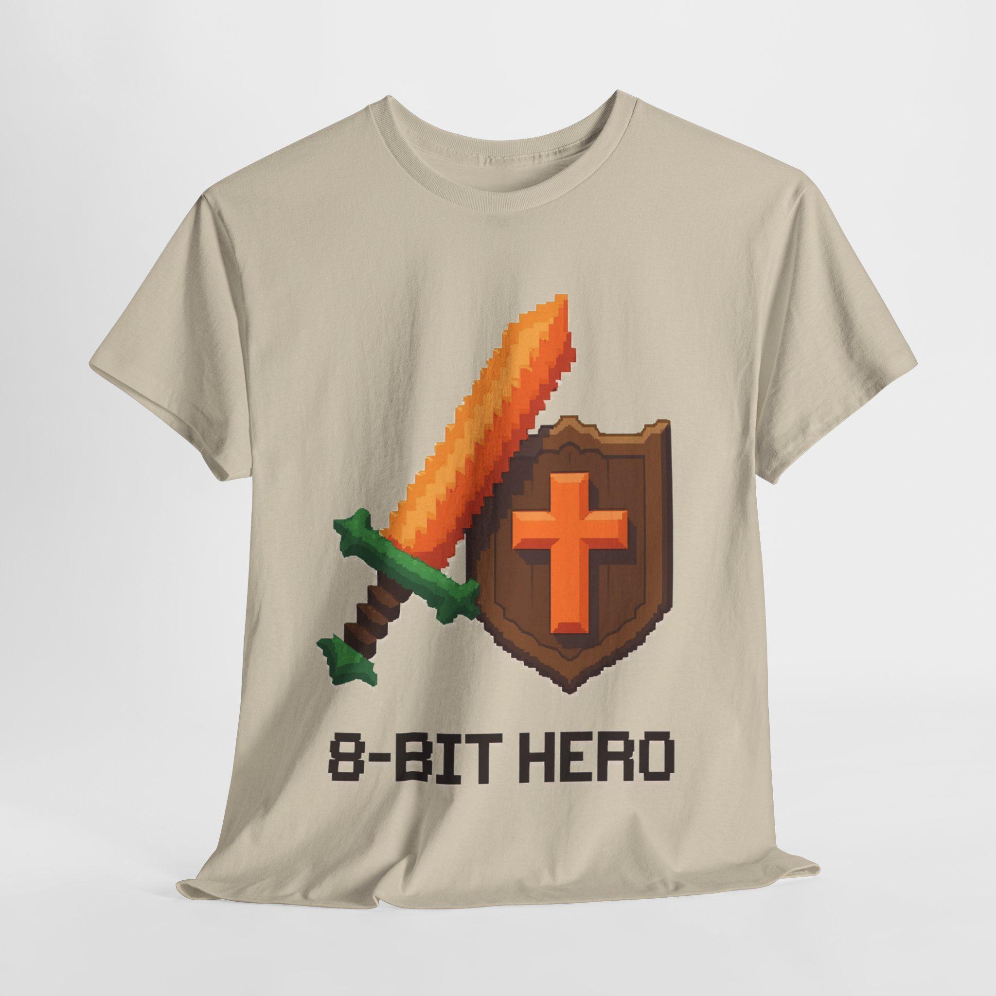 8-bit Hero Shirt Retro Gaming Pixel Art Tee Gift for Video Game Fans ...