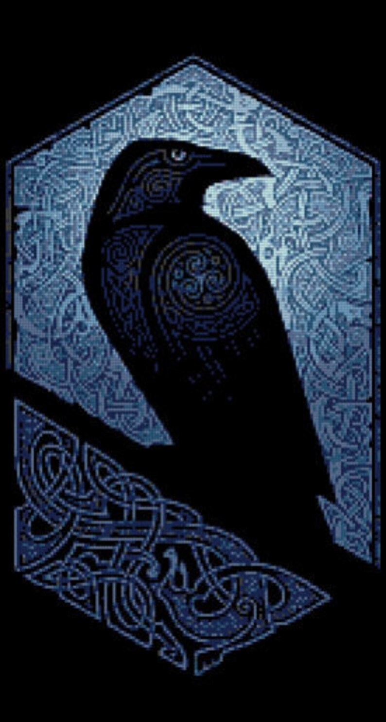 The Raven Celtic Cross Stitch Pattern PDF | Etsy