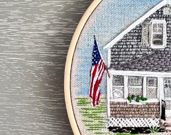 Custom House Embroidery New Home Gift - Etsy