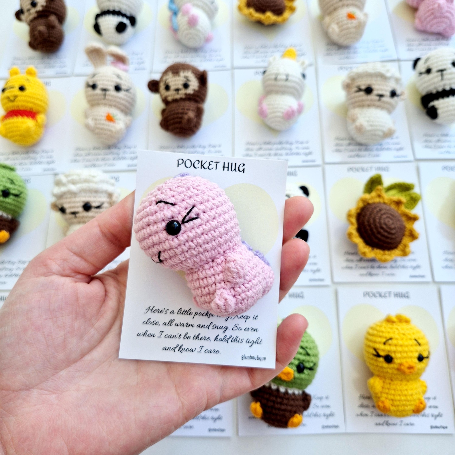 Handmade Pocket Hug Plushie: Amigurumi Comfort Toy, Anxiety Relief. - Etsy